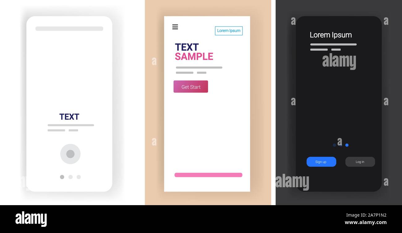 Mobile screens set user Stock Vector Images - Alamy
