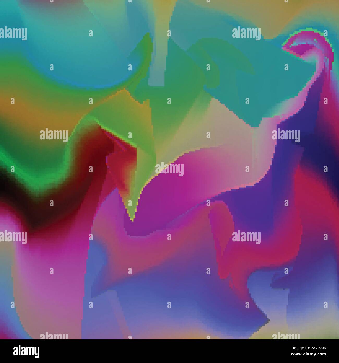 Glitch background with shiny glowing blurred colors flow Stock Vector ...