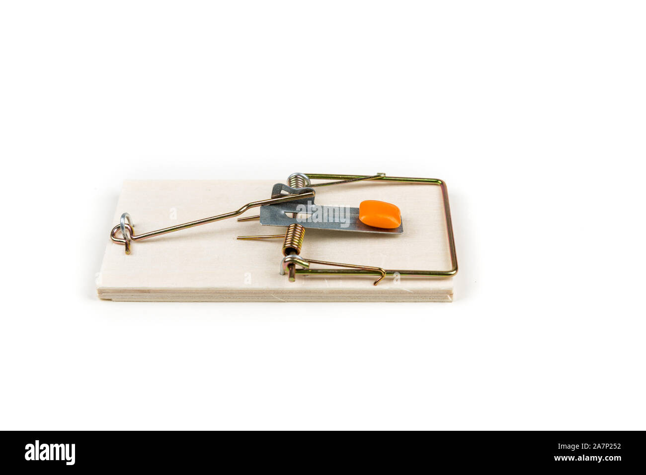 Cheap wood and metal snap mouse traps for catching pests Stock Photo ...