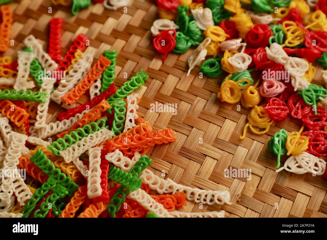 Kerupuk Kasandra and Kerupuk Keong. Traditional Indonesian tapioca ...