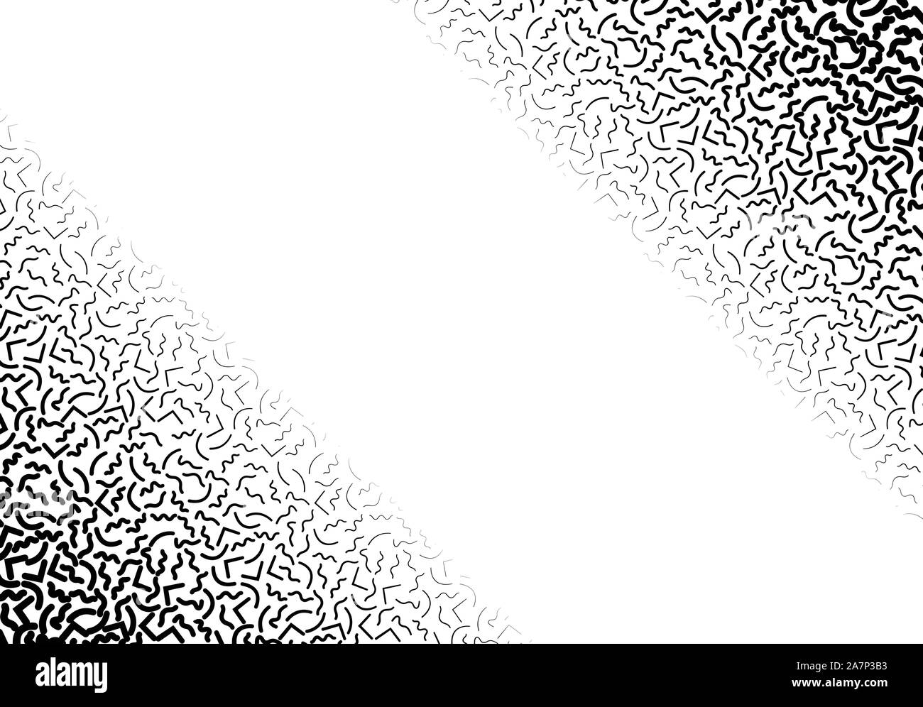 Background with abstract memphis line pattern and thickness gradient ...