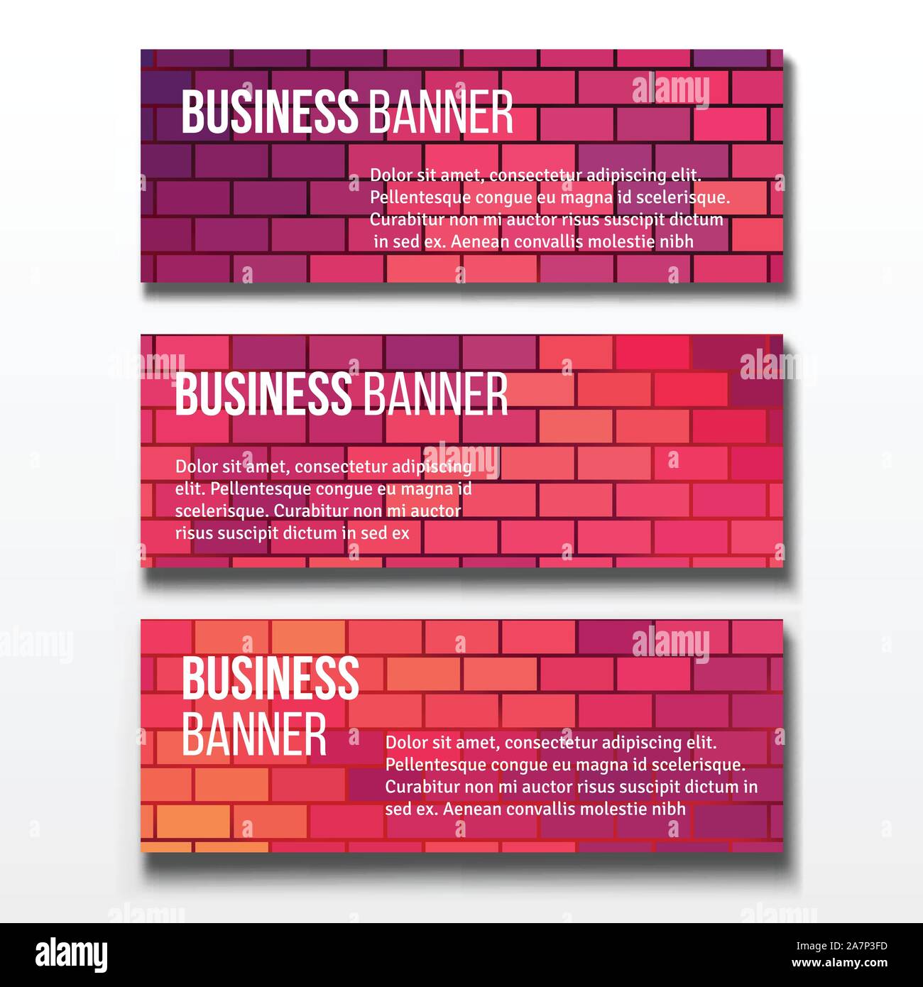 Set of three business banners Stock Vector Image & Art - Alamy
