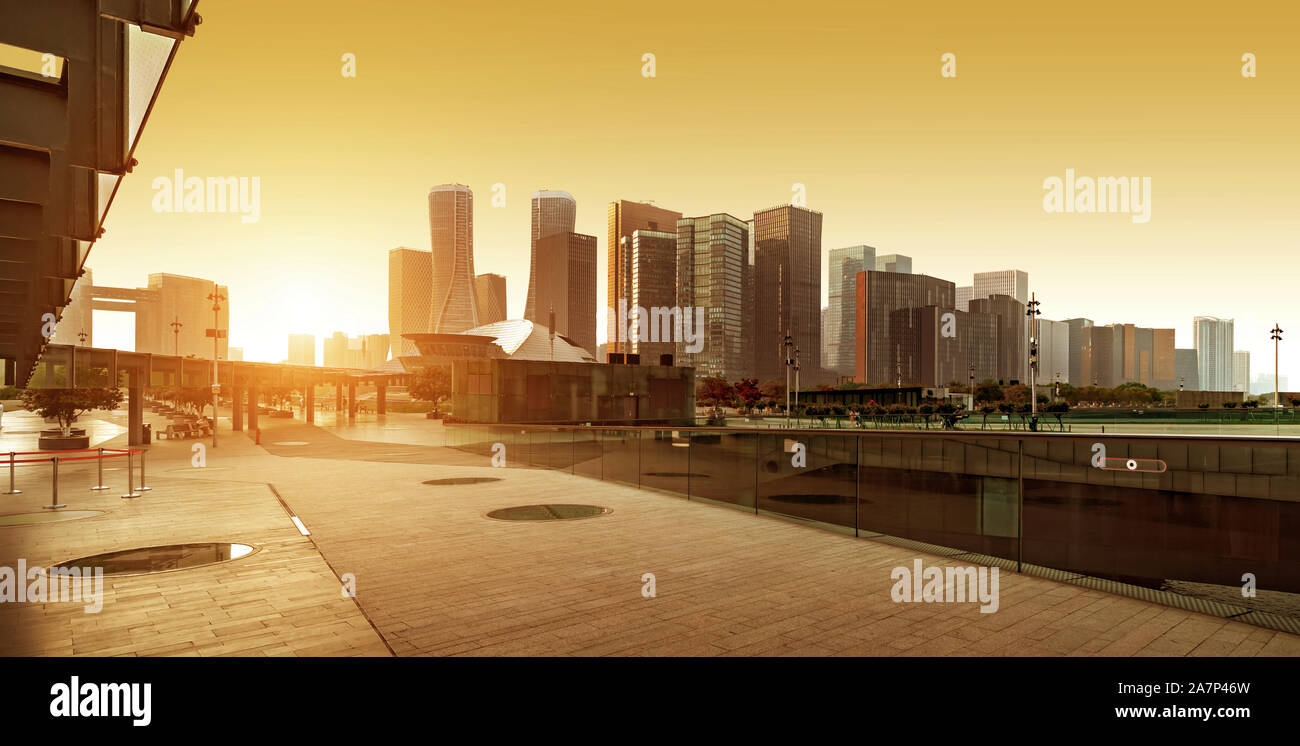 The modern architecture of Hangzhou Qianjiang New City CBD, Zhejiang ...