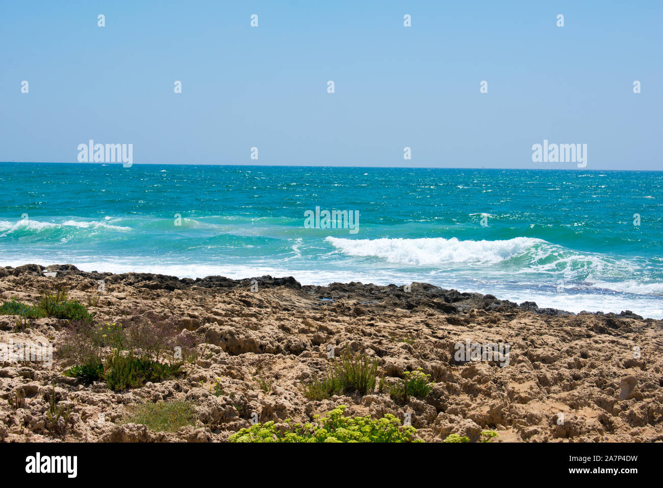 Waves at Dor Beach Israel Stock Photo - Alamy