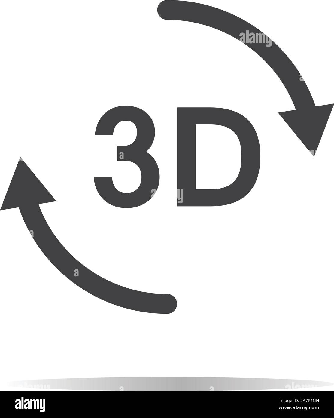 3D icon on white background. flat style. 3D icon for your web site ...