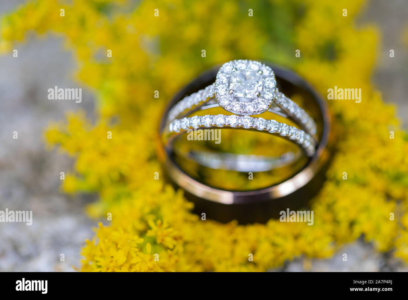 Close up view wedding rings hi-res stock photography and images - Alamy