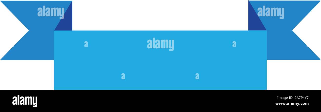 blue ribbon banner sign. blue ribbon banner on white background Stock ...