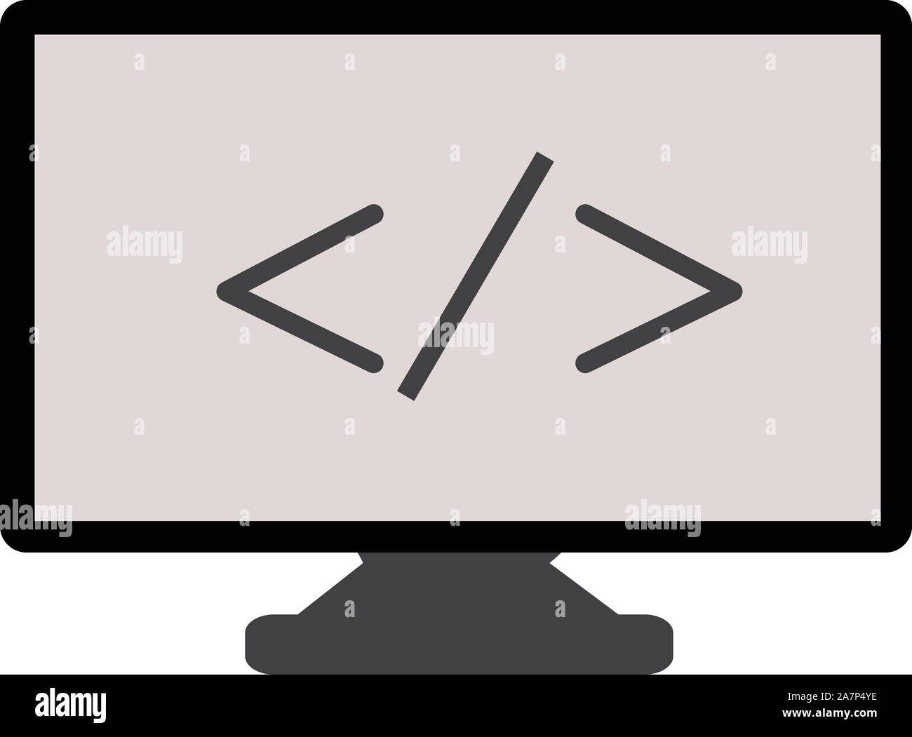 coding icon on white background. coding sign. flat style. code icon for ...