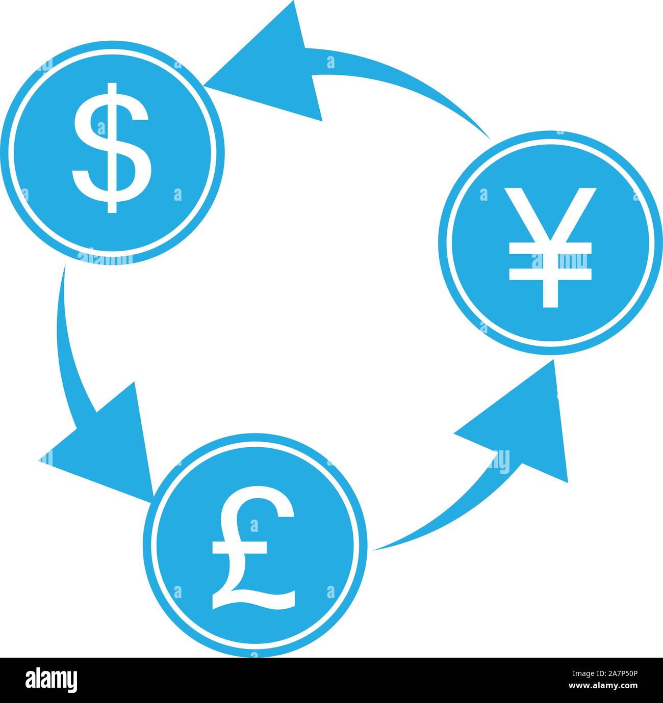 exchange money on white background. exchange money sign. flat style ...
