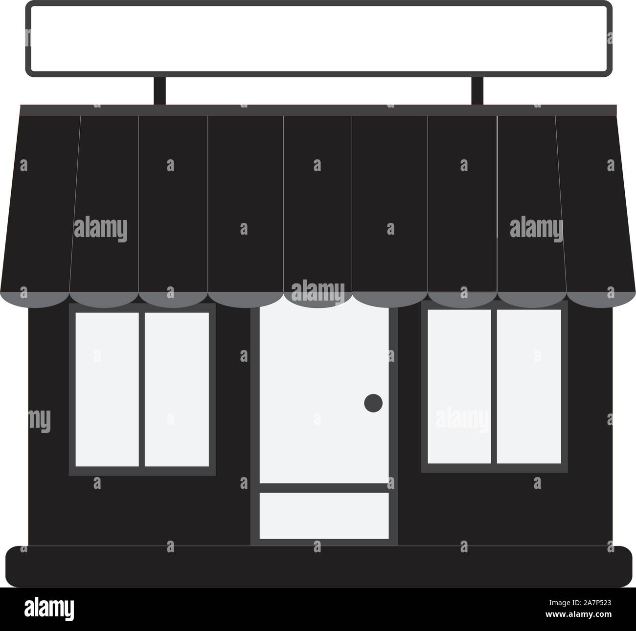 store front, shop and market. flat style. store front icon for your web ...