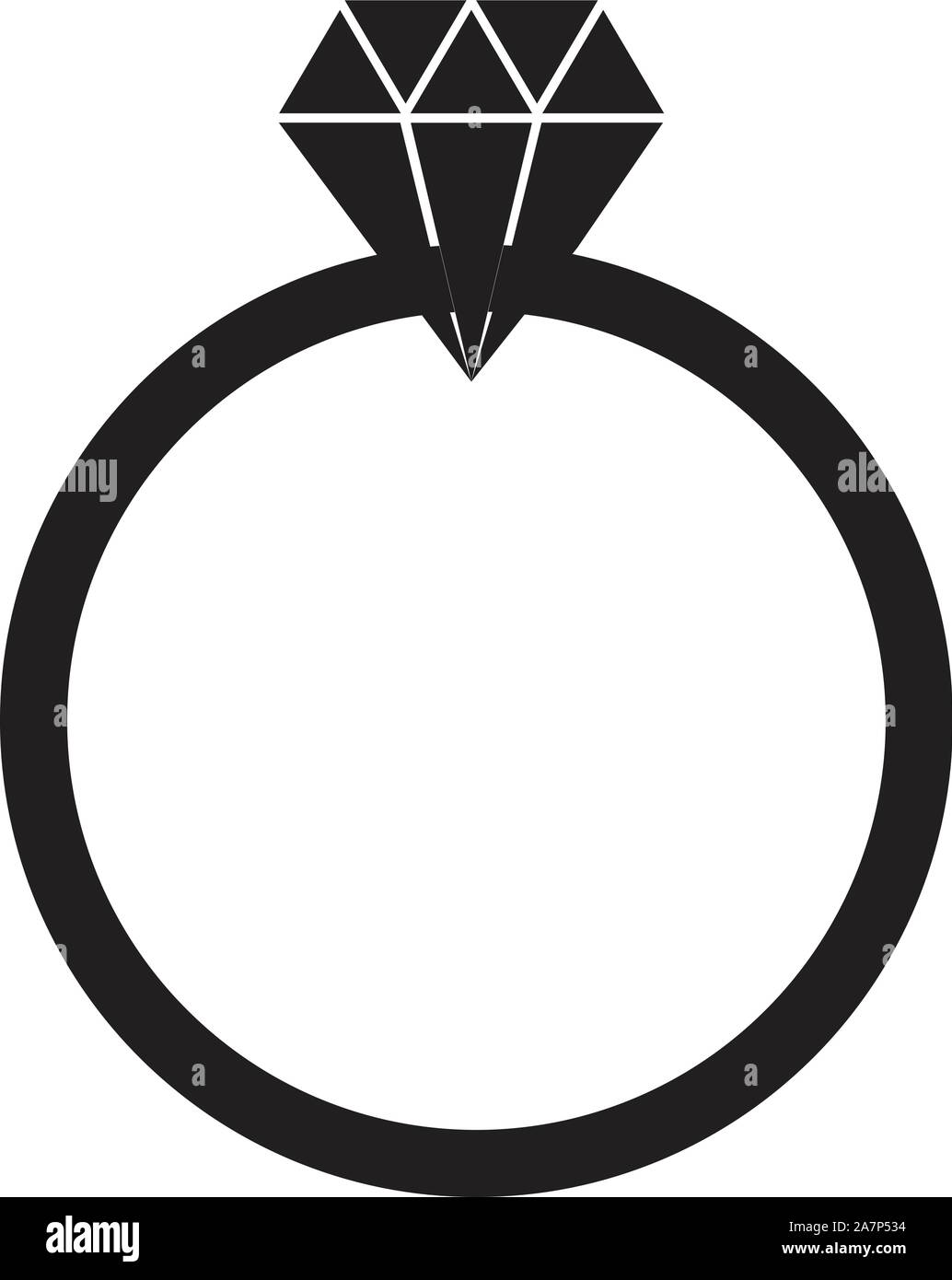 diamond ring on white background. diamond ring sign. flat style ...