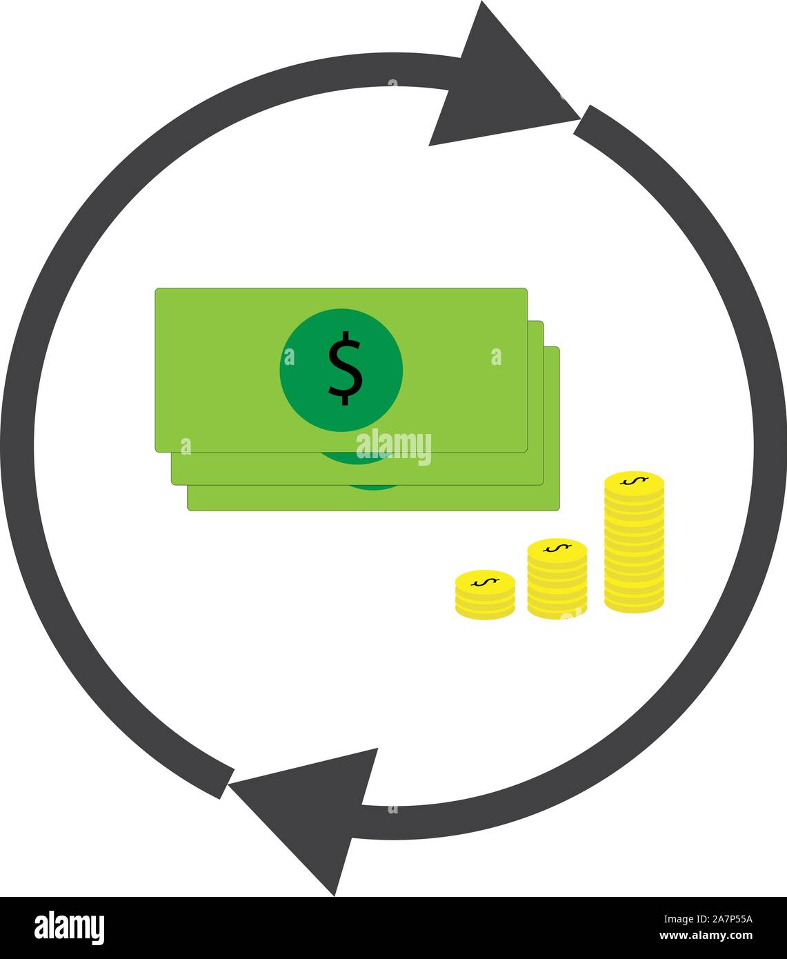 money convert on whitebackground. money convert sign. flat style. money ...