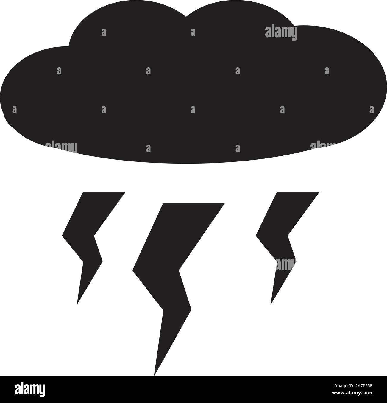 storm icon on white background. flat style. storm icon for your web ...