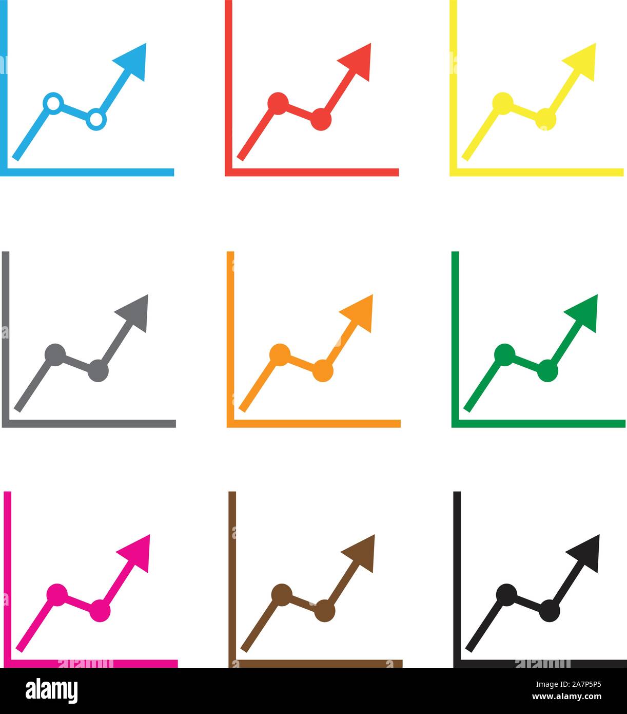 chart icon on white background. chart sign. growing bars graphics sign ...