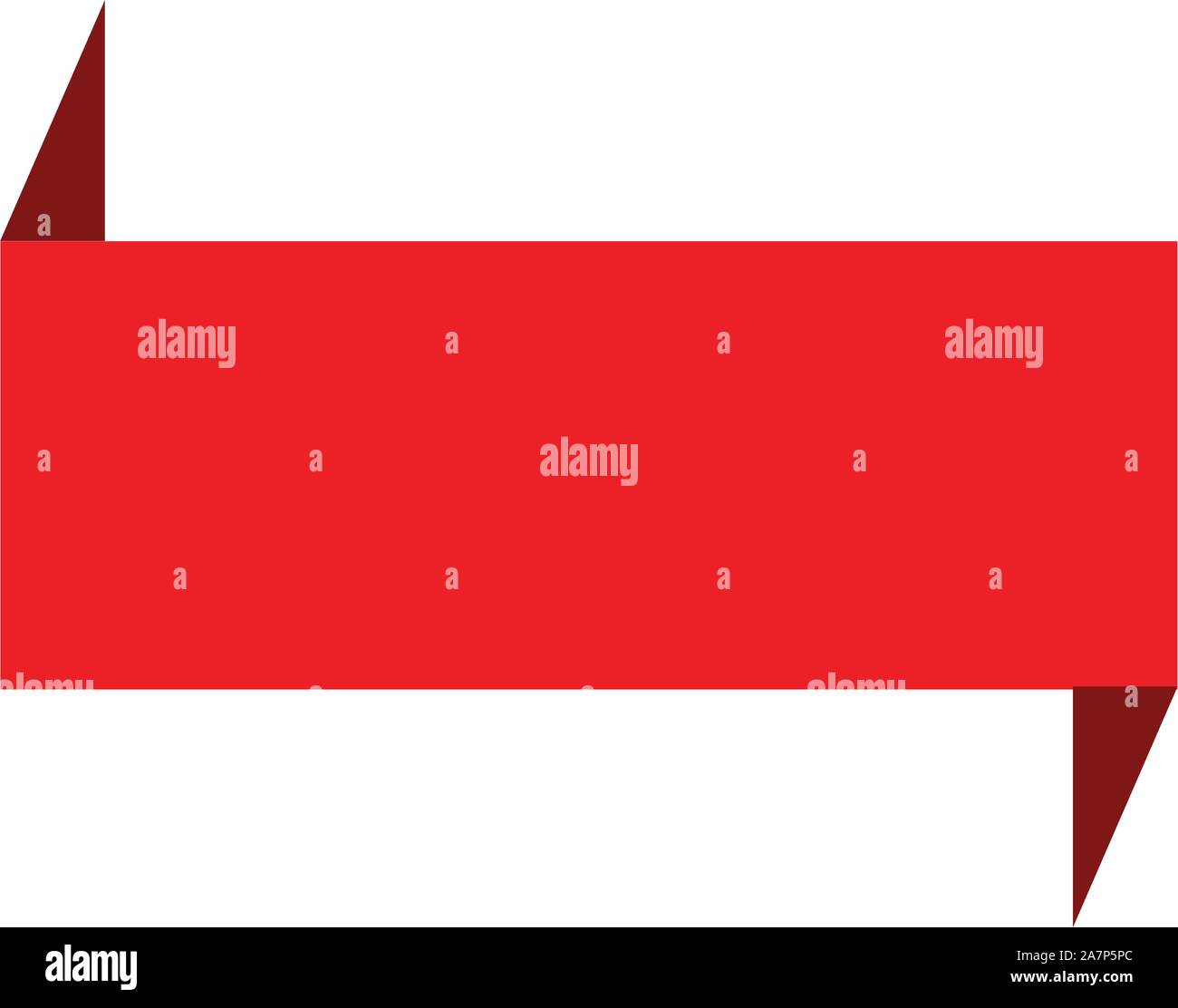 red ribbon banner on white background. red ribbon banner sign. flat ...