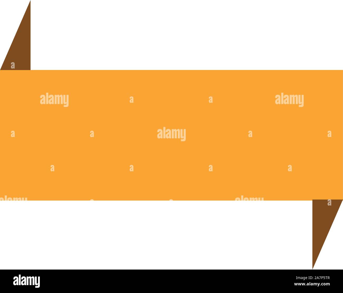 yellow ribbon banner on white background. yellow ribbon banner sign ...