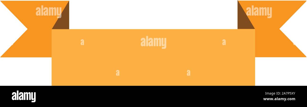 yellow ribbon banner on white background. yellow ribbon banner sign ...