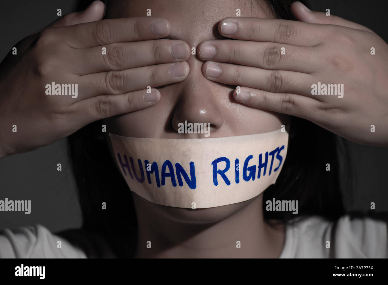 Freedom of speech tape mouth hi-res stock photography and images - Alamy