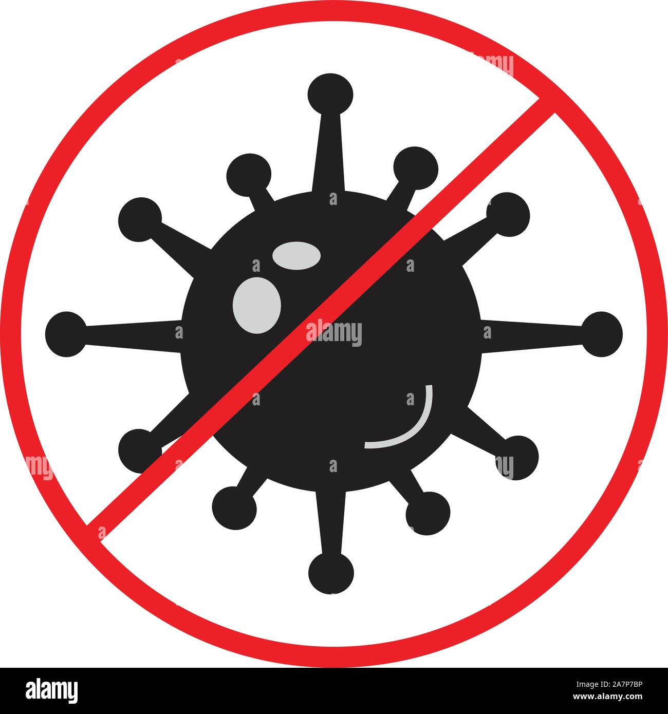 stop bacteria icon on white background. flat style. stop bacteria icon ...