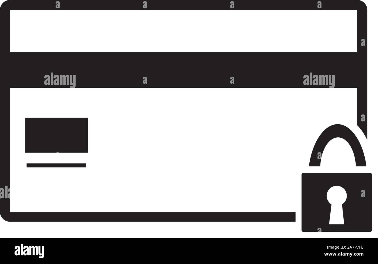 credit card security on white background. credit card security sign ...