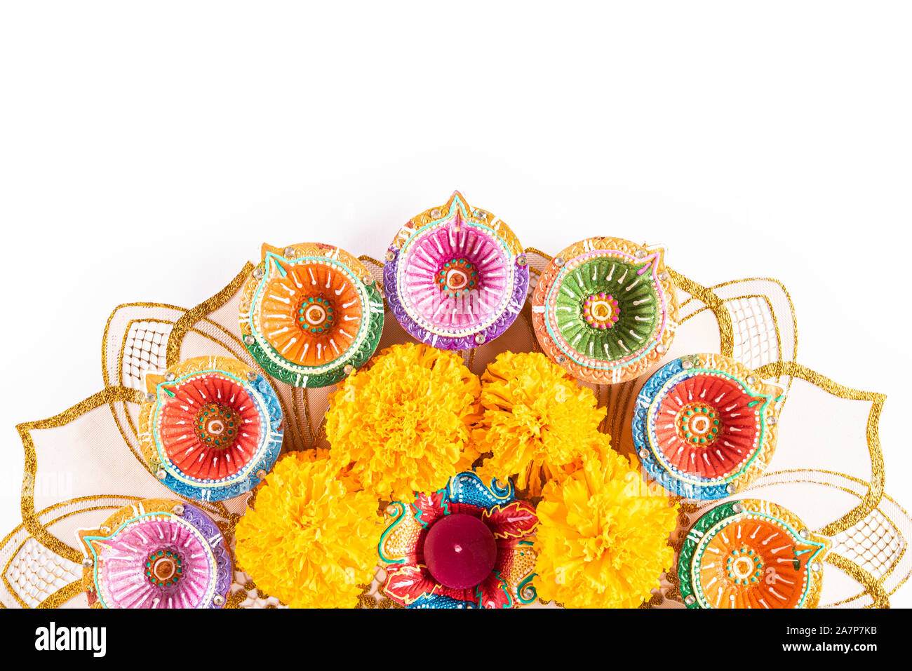 Happy Diwali - Clay Diya lamps lit during Dipavali, Hindu festival of ...