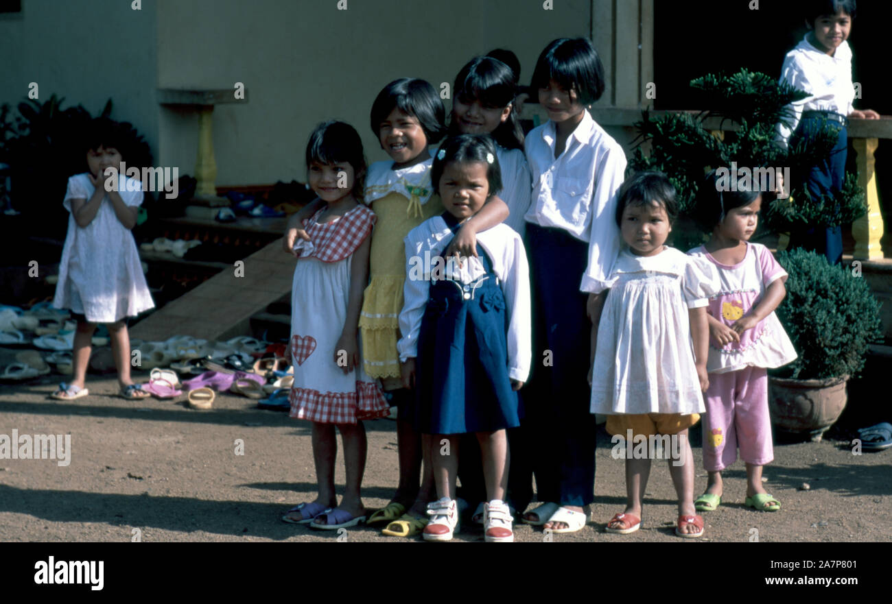 Indigenous Ede girls after attending Sunday worship. The Ede (Rhade ...