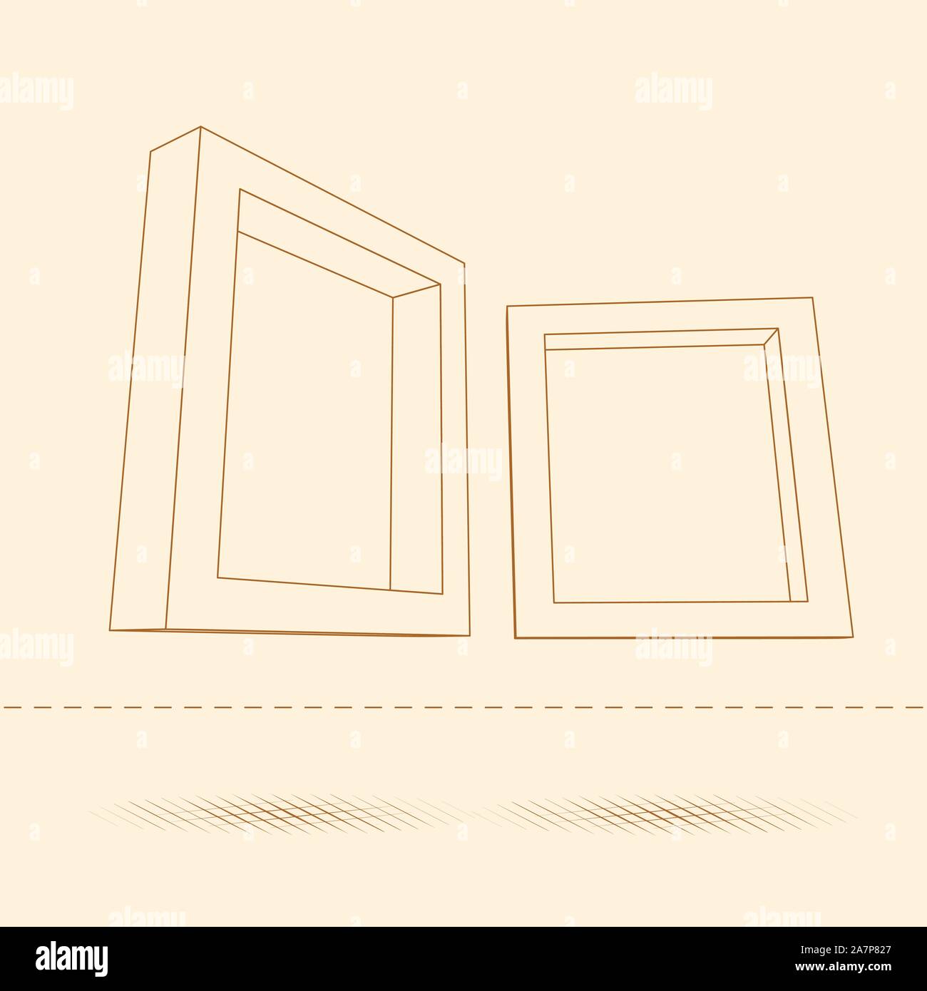Two rectangular frames Stock Vector Images - Alamy