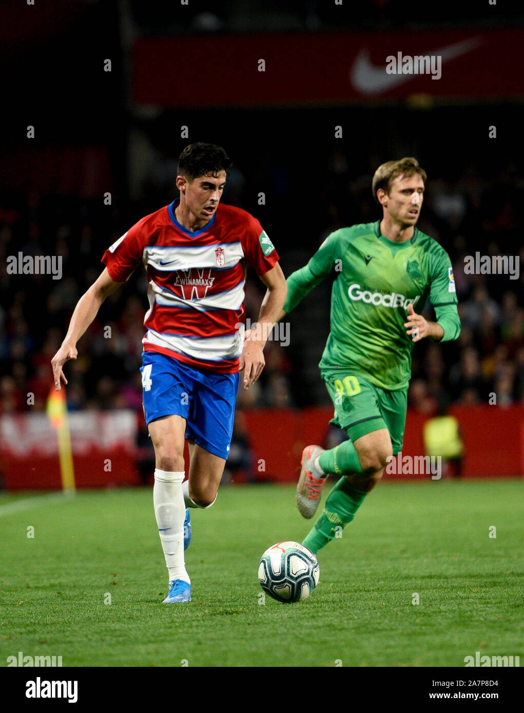Granada, Spain. 03rd Nov, 2019. Granada CF player Carlos Fernandez seen ...