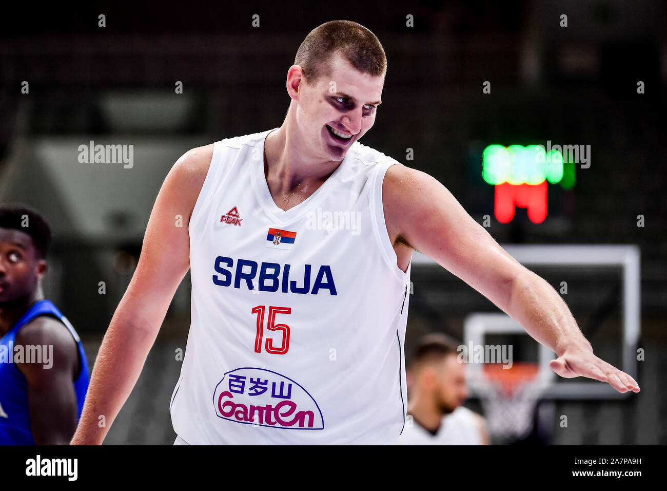 Nikola Jokic, a Serbian professional basketball player, smiles after ...