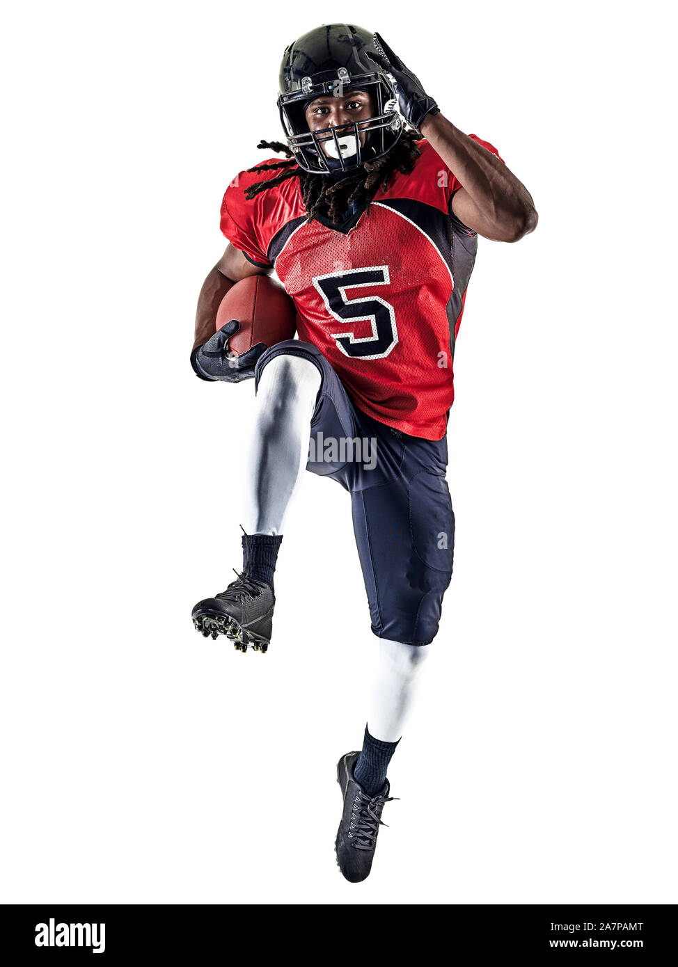 two one american football player man isolated on white background Stock ...