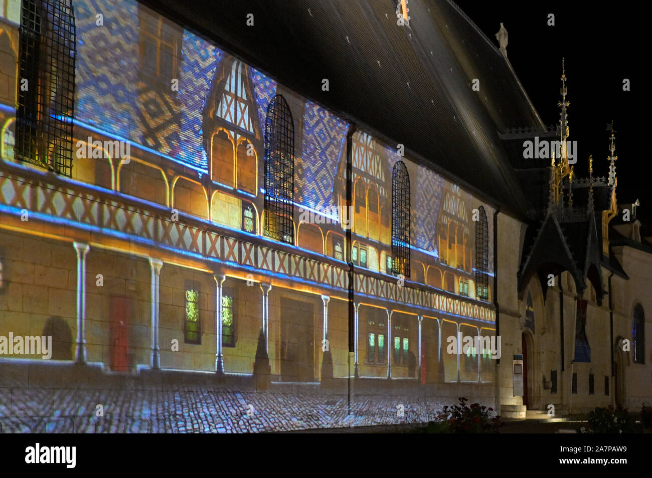 The Sound and Light show at Hospices de Beaune (museum), Beaune FR ...