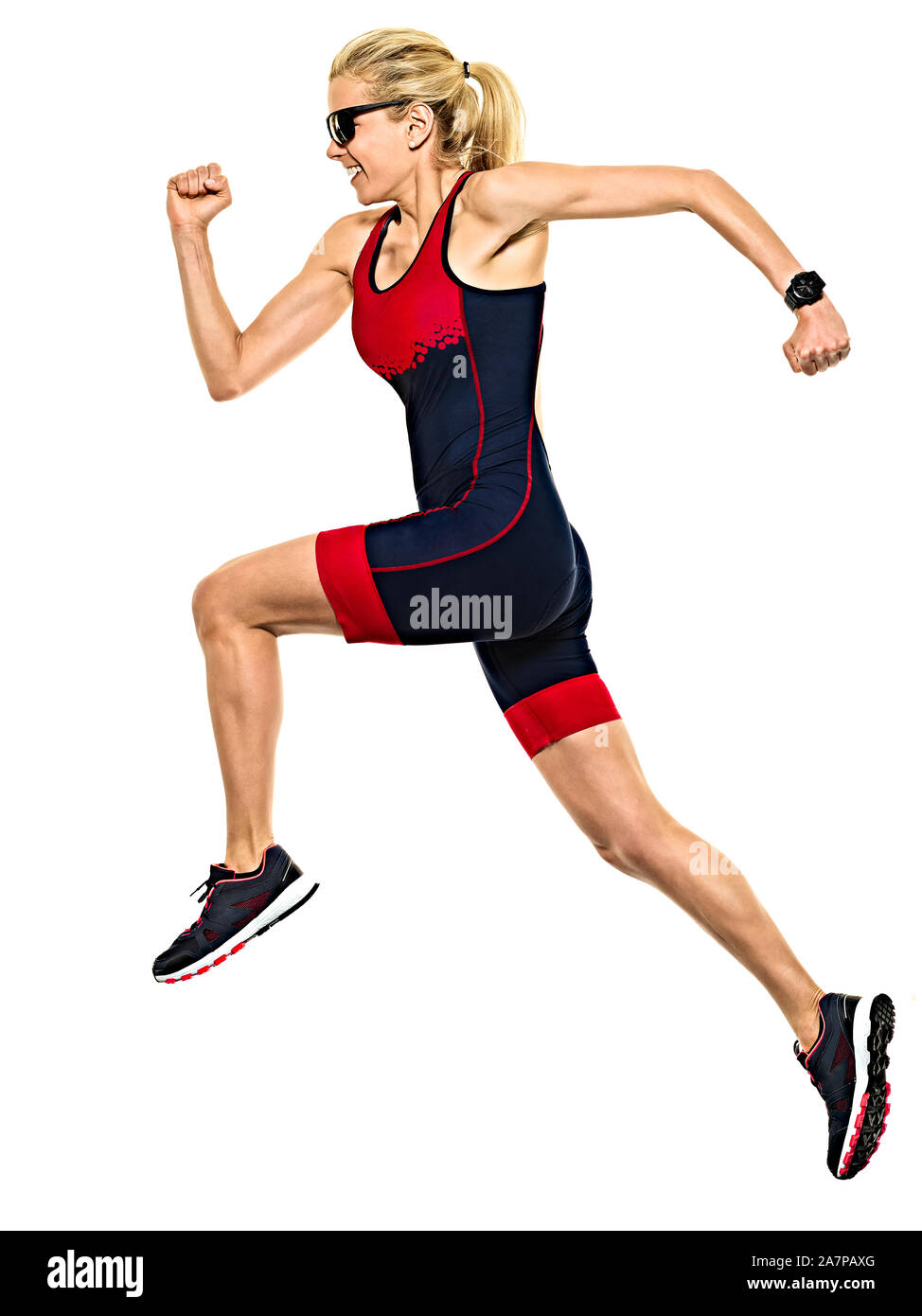 Female triathlete smiling hi-res stock photography and images - Alamy