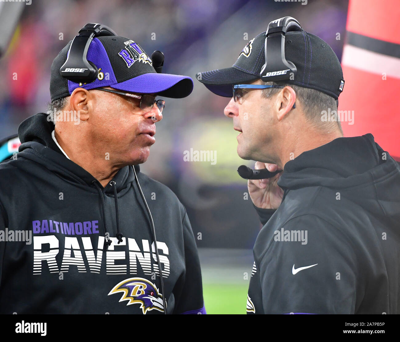Baltimore, United States. 03rd Nov, 2019. Baltimore Ravens head coach ...