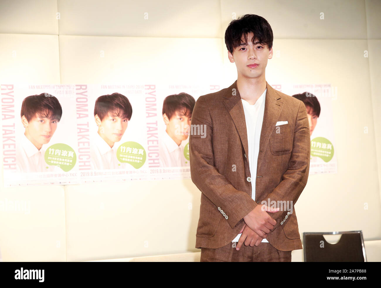 **TAIWAN OUT**Japanese actor and model Ryoma Takeuchi is interviewed in ...