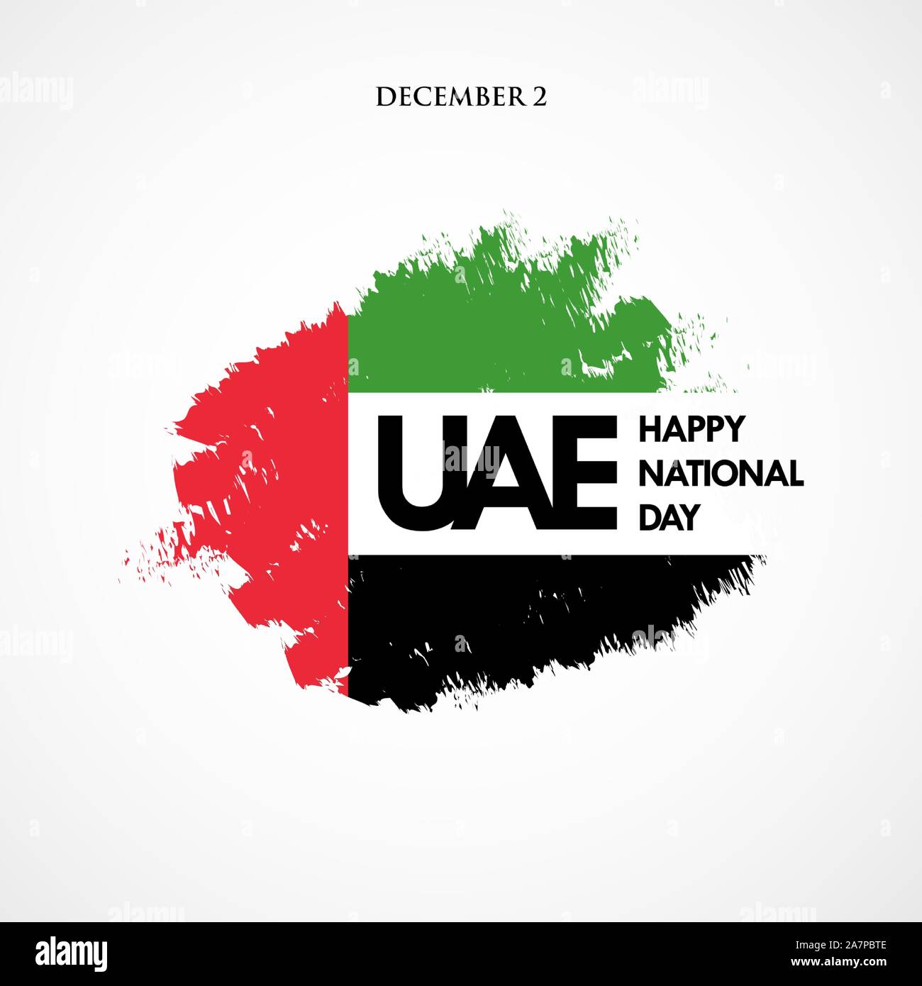 Happy National Day UAE. United Arab Emirates national day greeting card ...