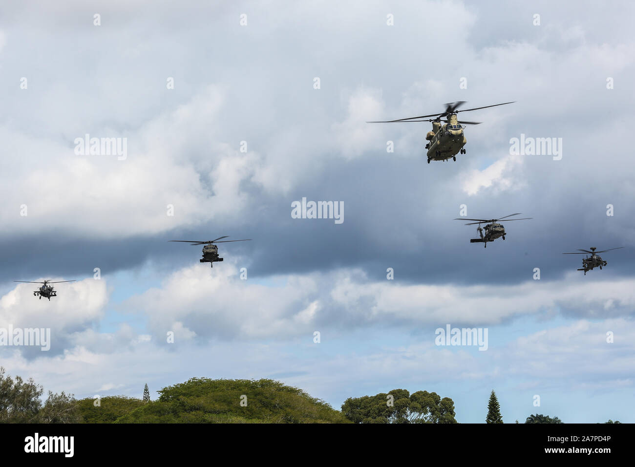 U.S. Army helicopters, assigned to the 25th Combat Aviation Brigade ...