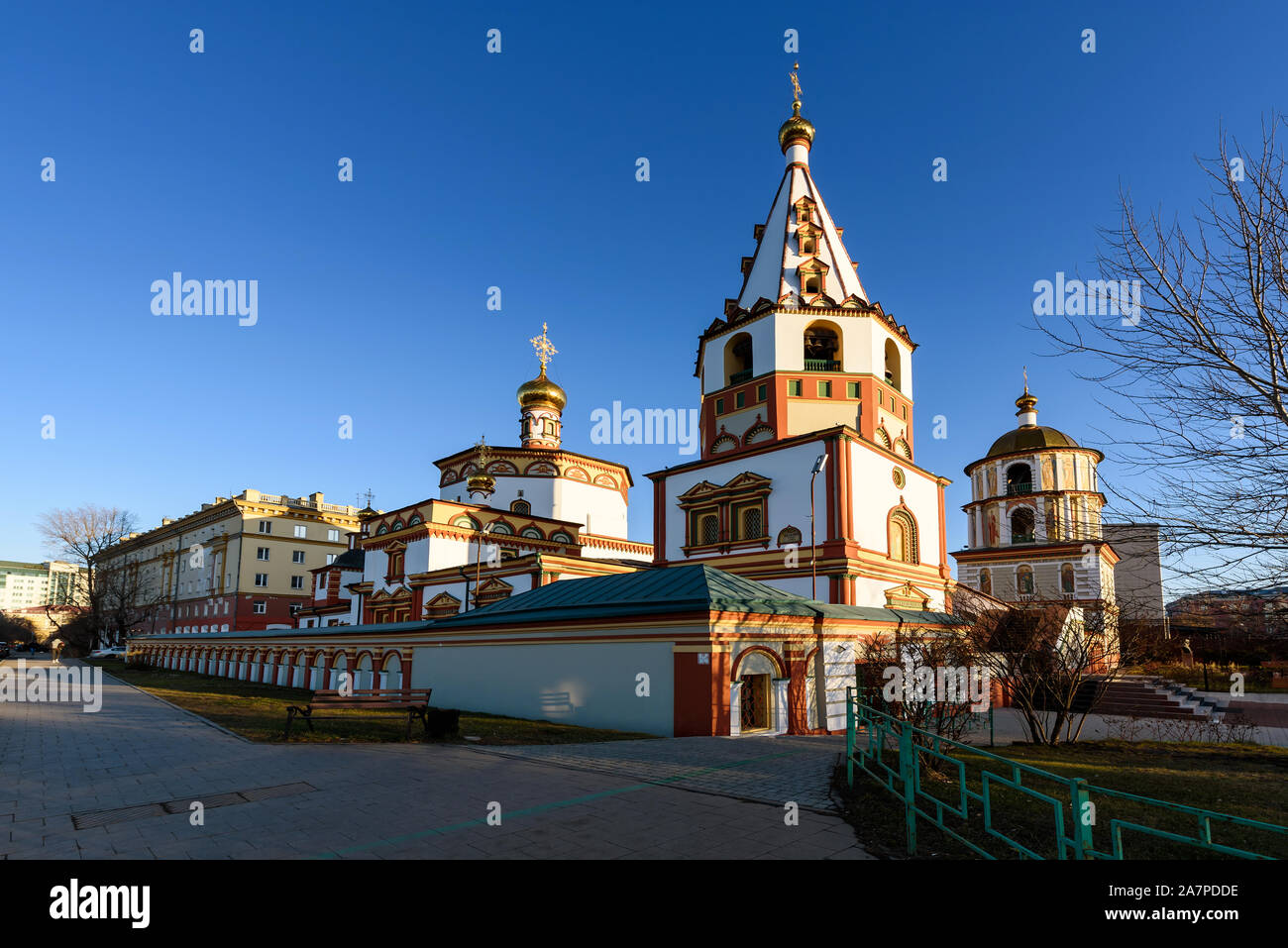 Russia, Irkutsk - November 2, 2019: The Cathedral of the Epiphany of ...
