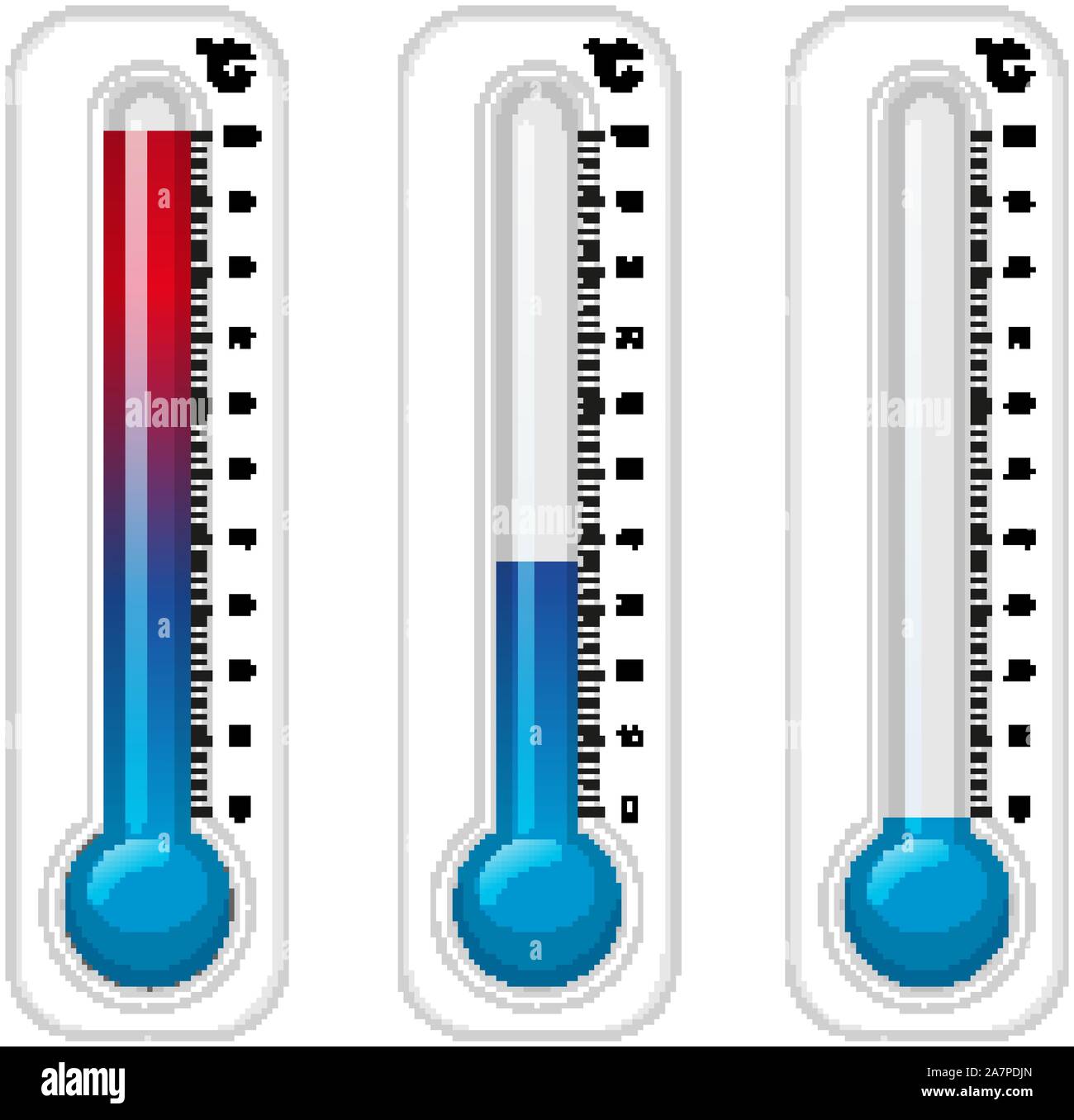 Thermometers in three degree celcius illustration Stock Vector Image ...