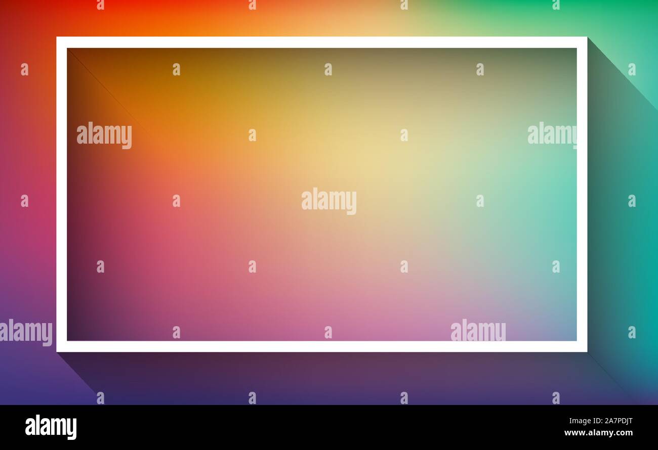Border template with rainbow background illustration Stock Vector Image ...