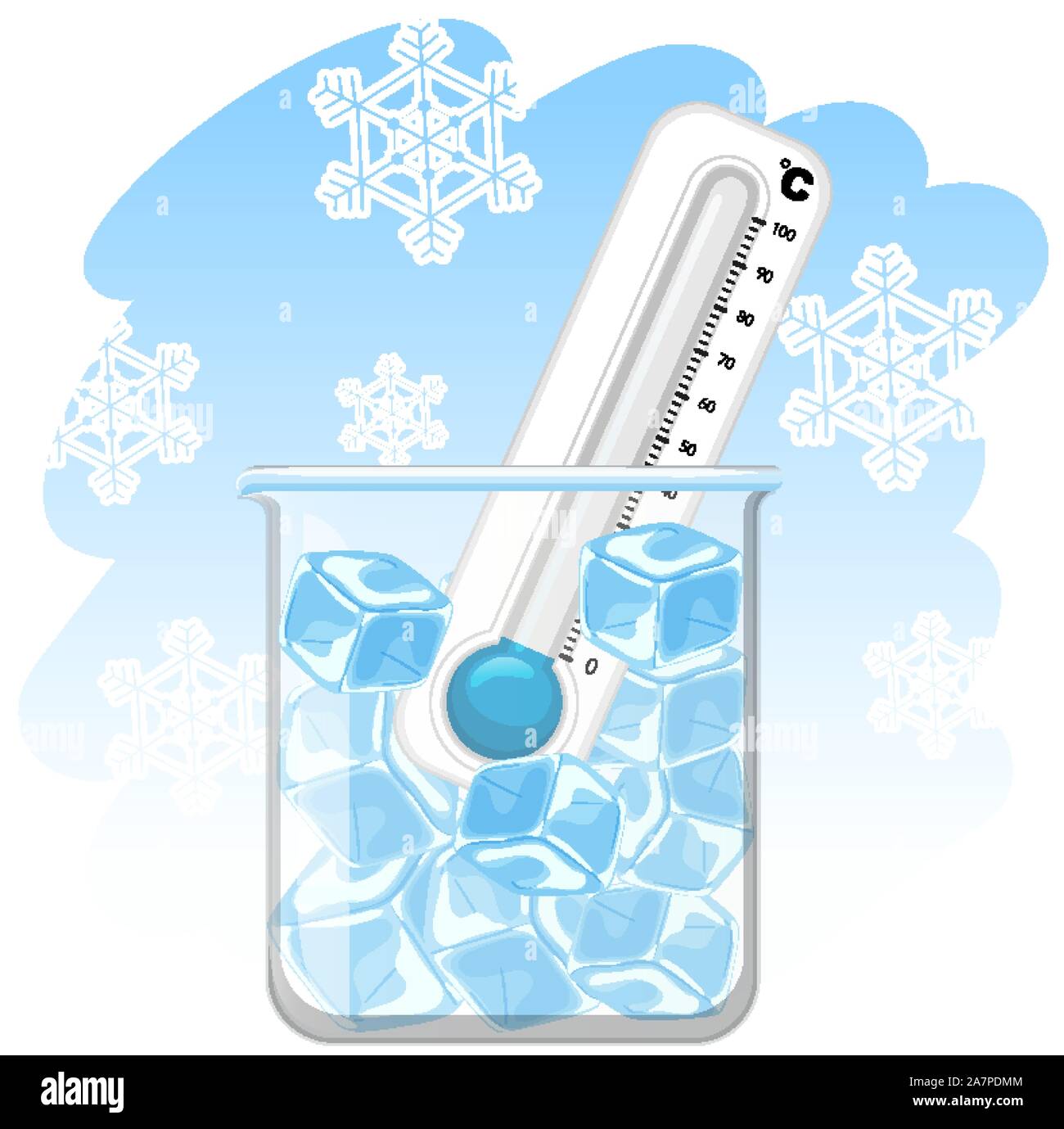 Thermometer and cold winter illustration Stock Vector Image & Art - Alamy