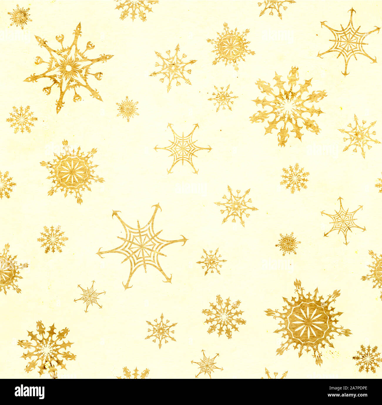 Christmas background with old paper texture of yellow color and ...