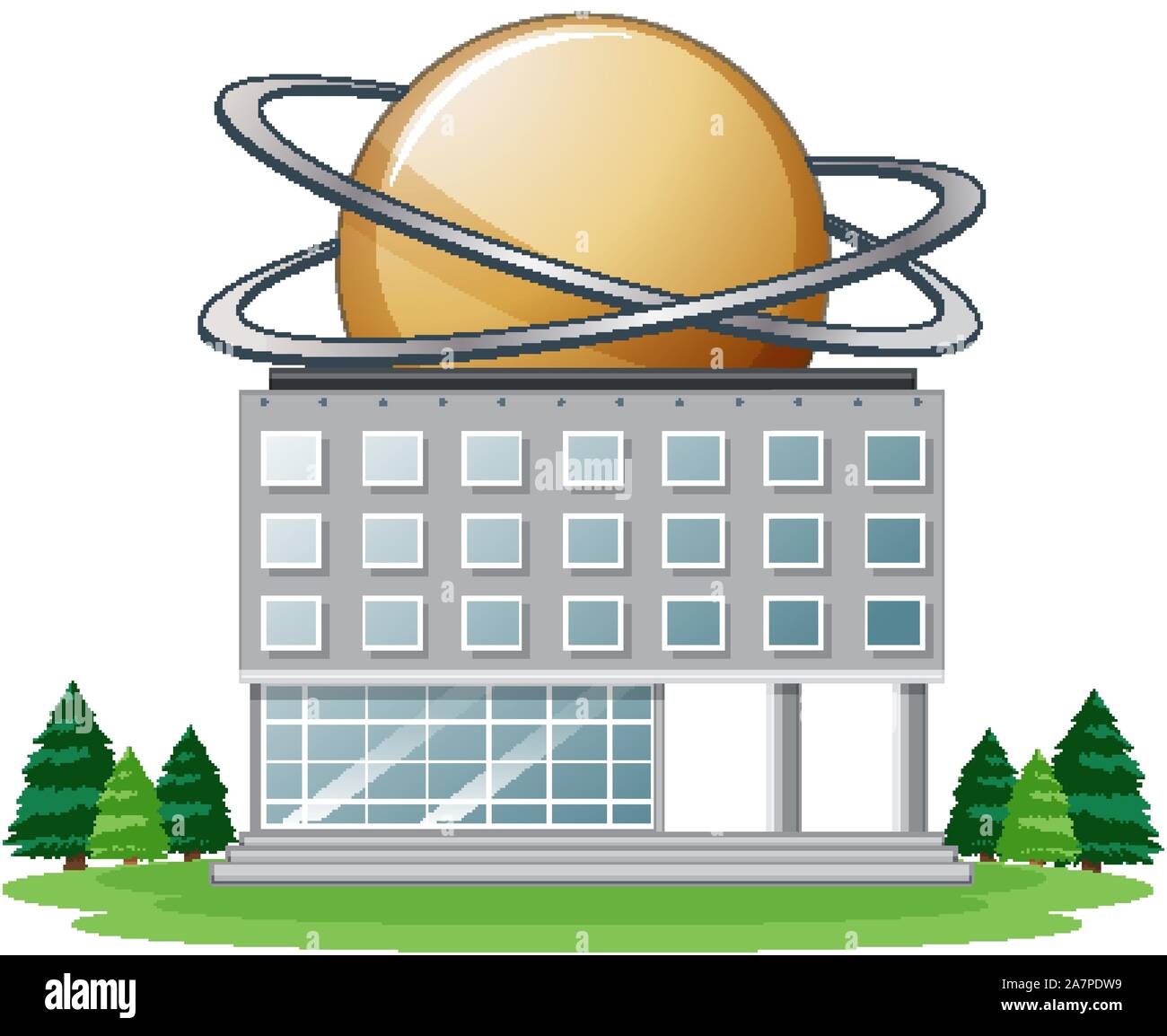 Science building on white background illustration Stock Vector Image ...