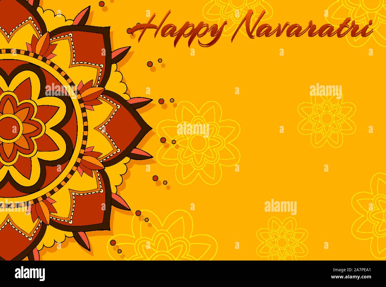 Navaratri poster design with mandala pattern illustration Stock Vector ...