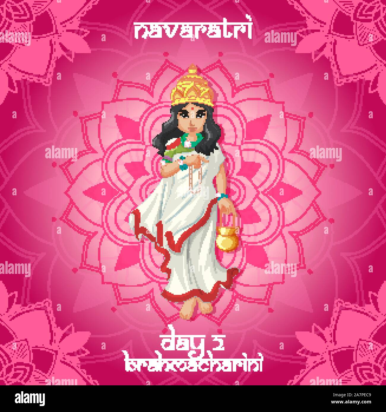 Navaratri poster design with goddess illustration Stock Vector Image ...