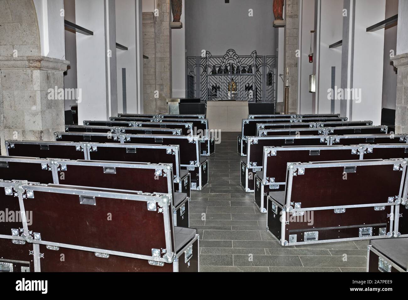 Inside Church of St. Johann Baptist Cologne , Germany Stock Photo - Alamy