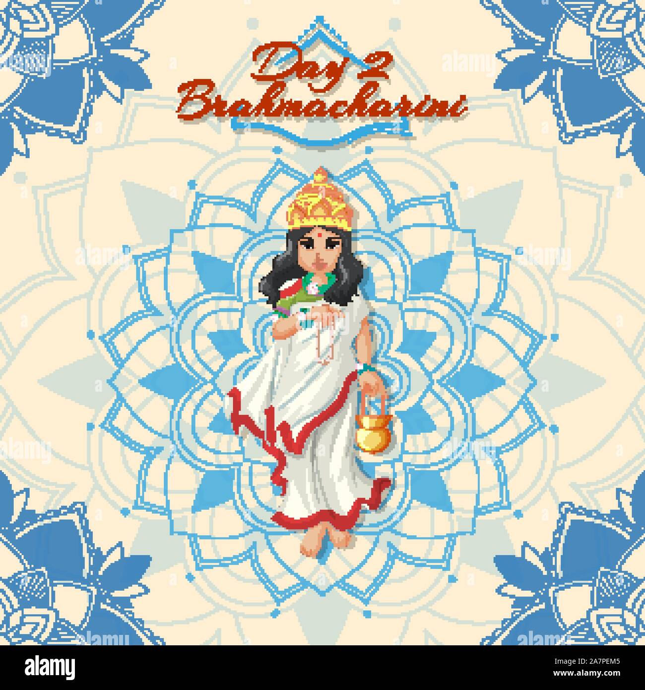Navarati poster design with goddess illustration Stock Vector Image ...