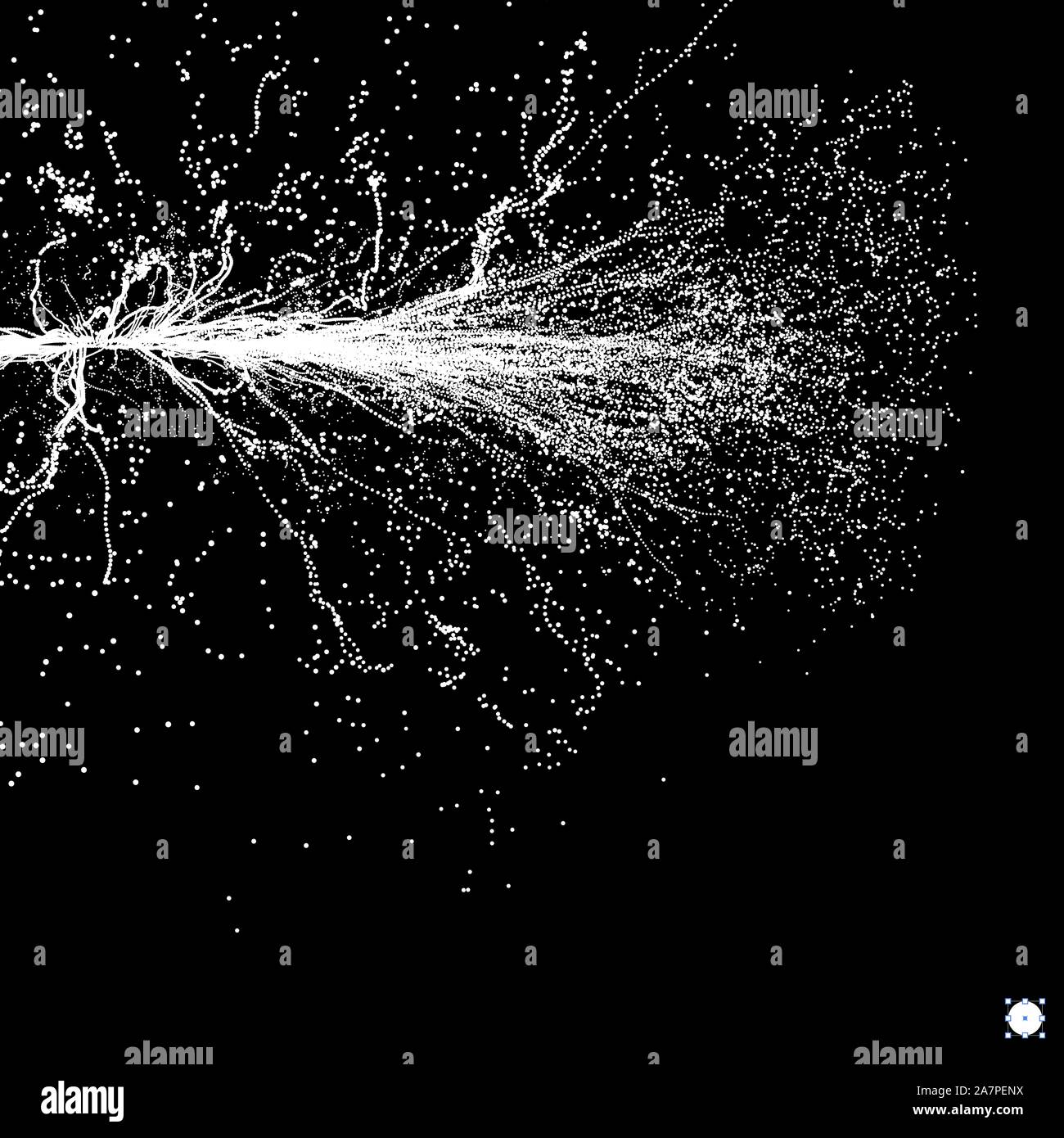 Point Explode Array With Dynamic Emitted Particles Abstract Dynamic Background Vector