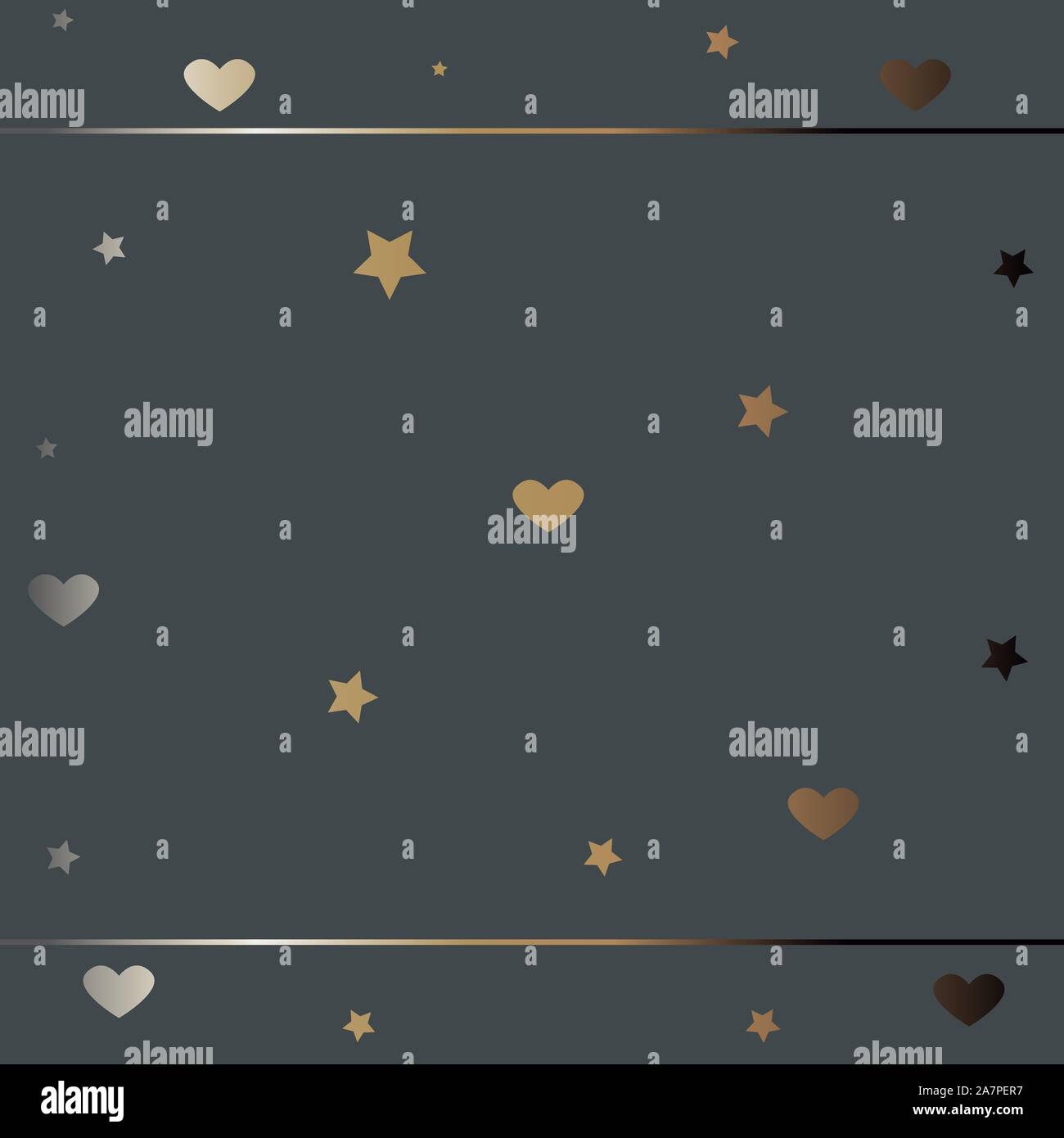 Cute Pattern with funky gold and silver elements. Festive Background ...