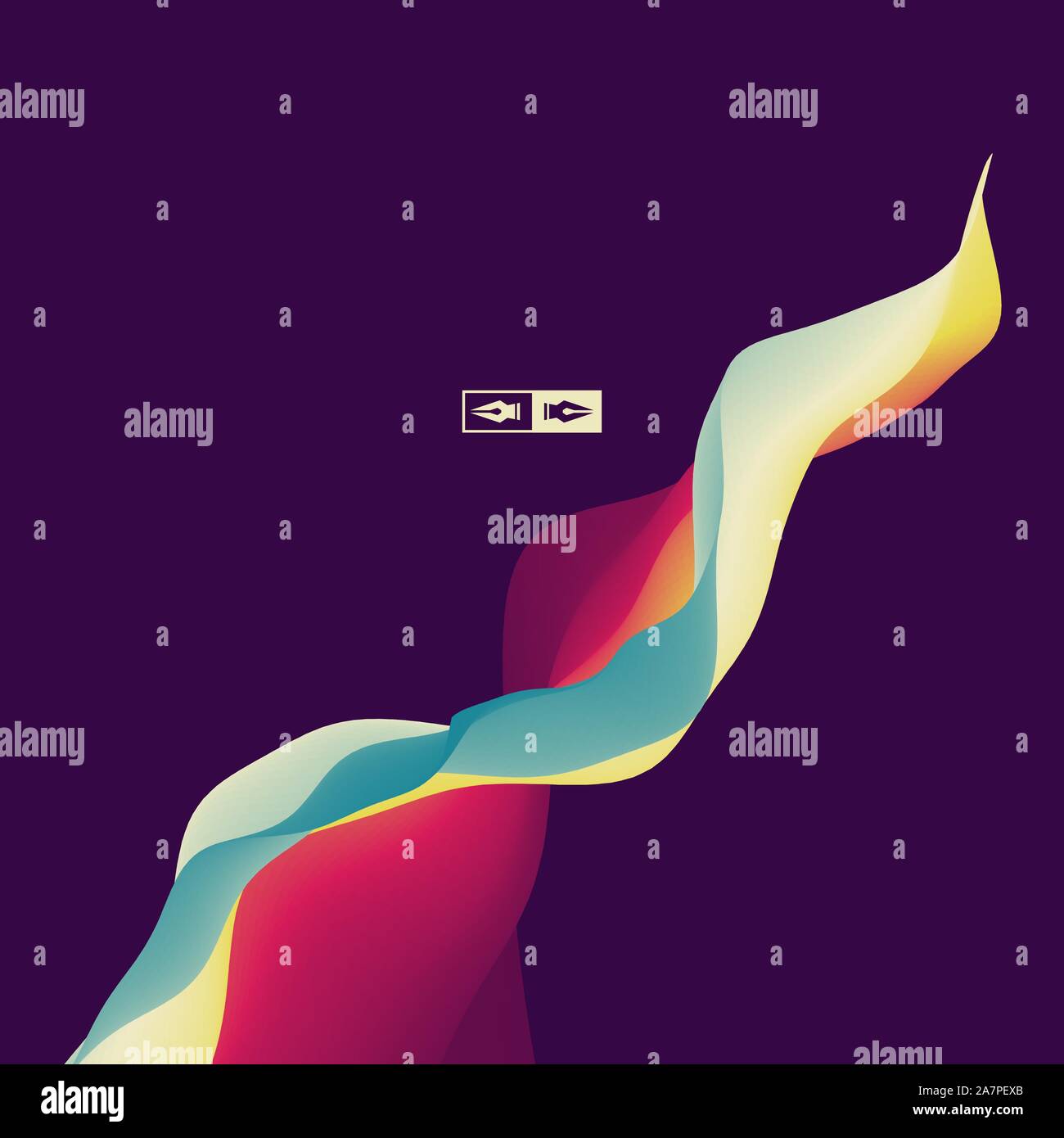 3D Wavy Background. Dynamic Effect. Abstract Vector Illustration. Design Template. Modern ...