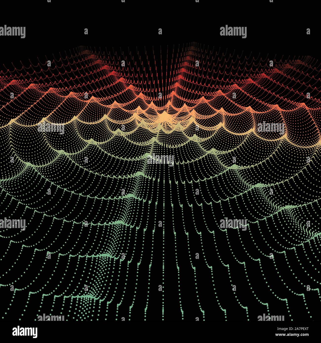 Wavy Grid Background. 3d Abstract Vector Illustration Stock Vector ...